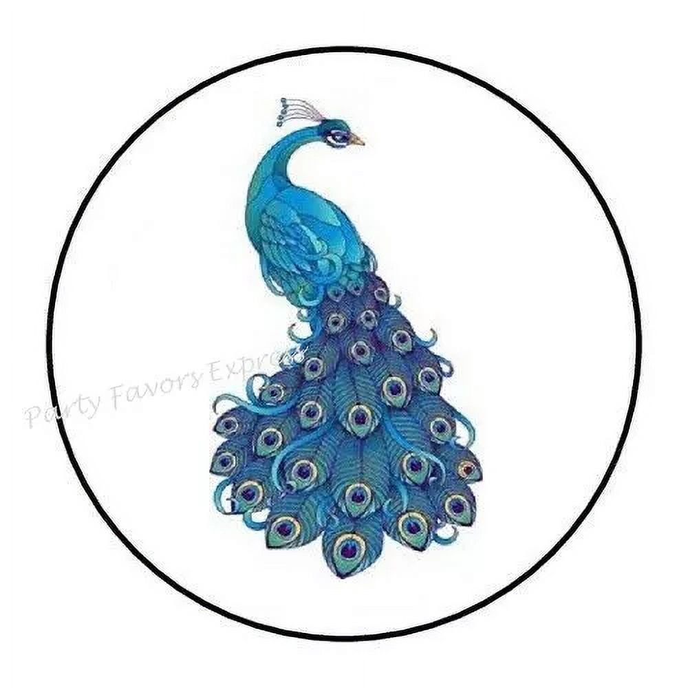 Blue Peacock Stickers Party Favors Phone Decal Water Bottle Stickers ...