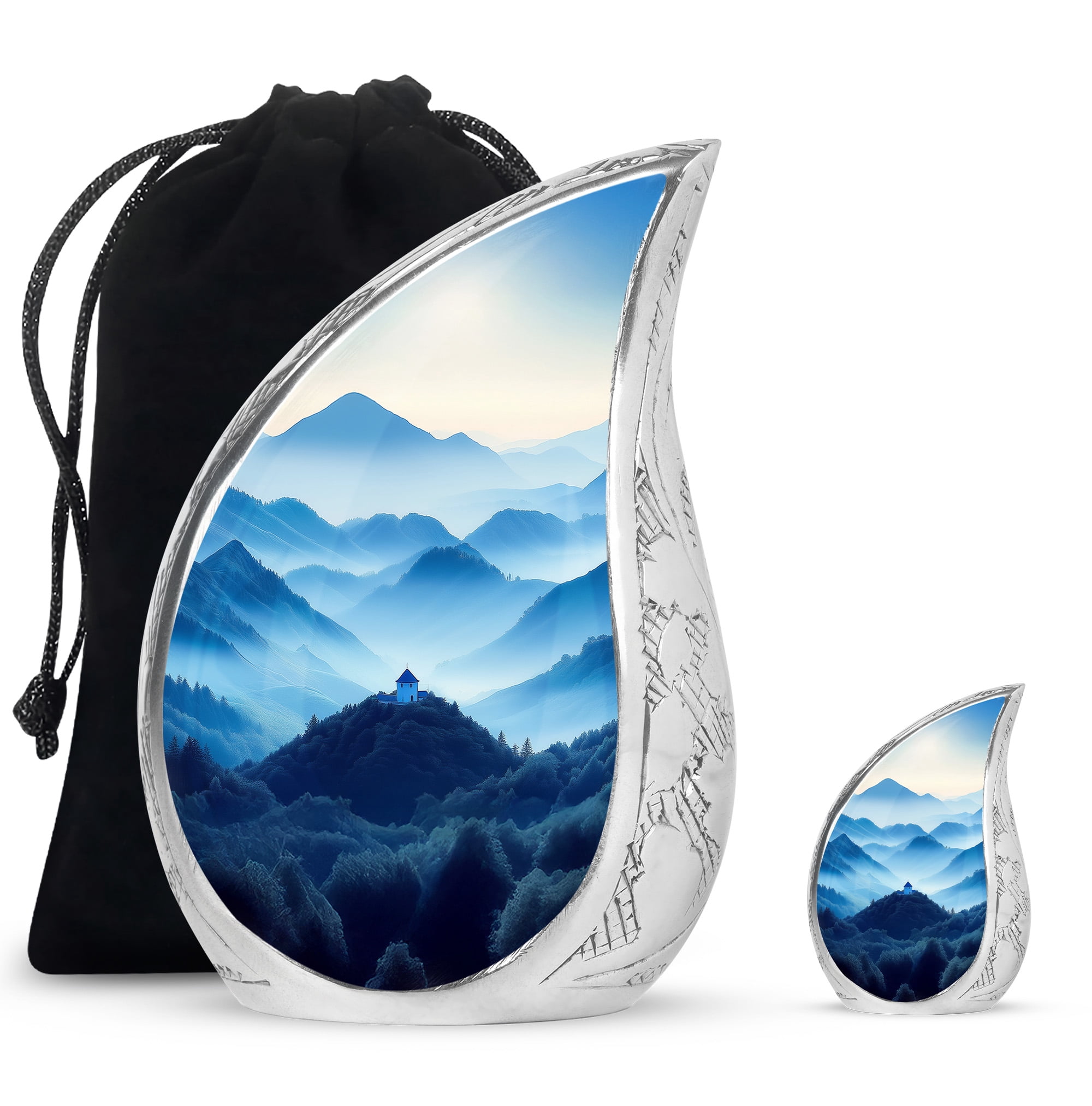 Blue Peak Large Urns For Human Ashes Adult Father - Memorial Small Urn ...