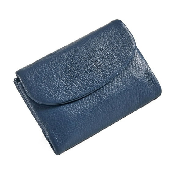 Blue Pebble Shaped Unisex Leather Travel Organizer Bag Portable Mini ...