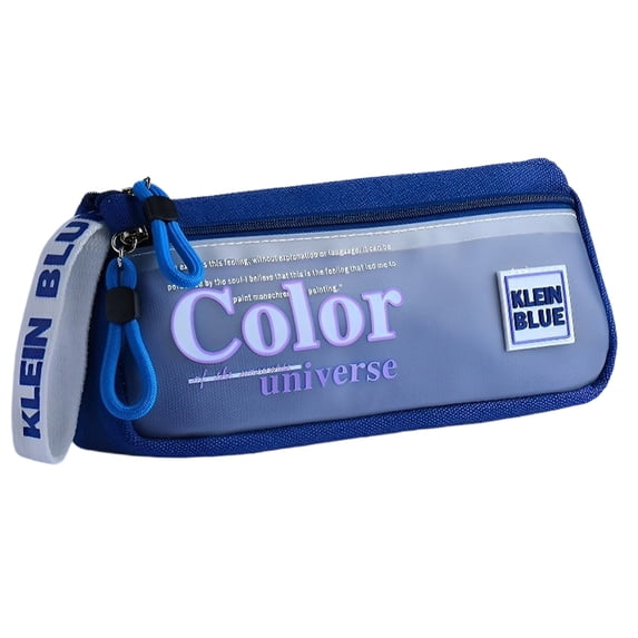 Blue Pencil Case, Large Capacity Zipper Pencil Pouch, Multipurpose Pen ...