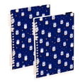 Blue Penguin Pattern A5 Notebook Set of 2 Refillable 60 Sheets ...