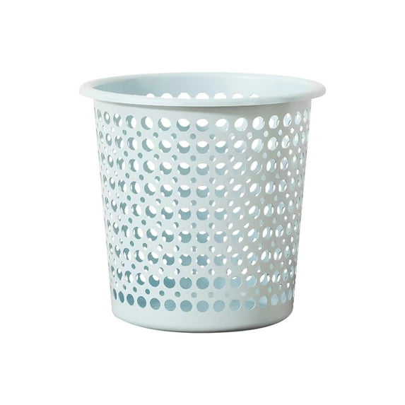 Blue Perforated Tear-Resistant Garbage Can, Ventilated Lidless Office ...