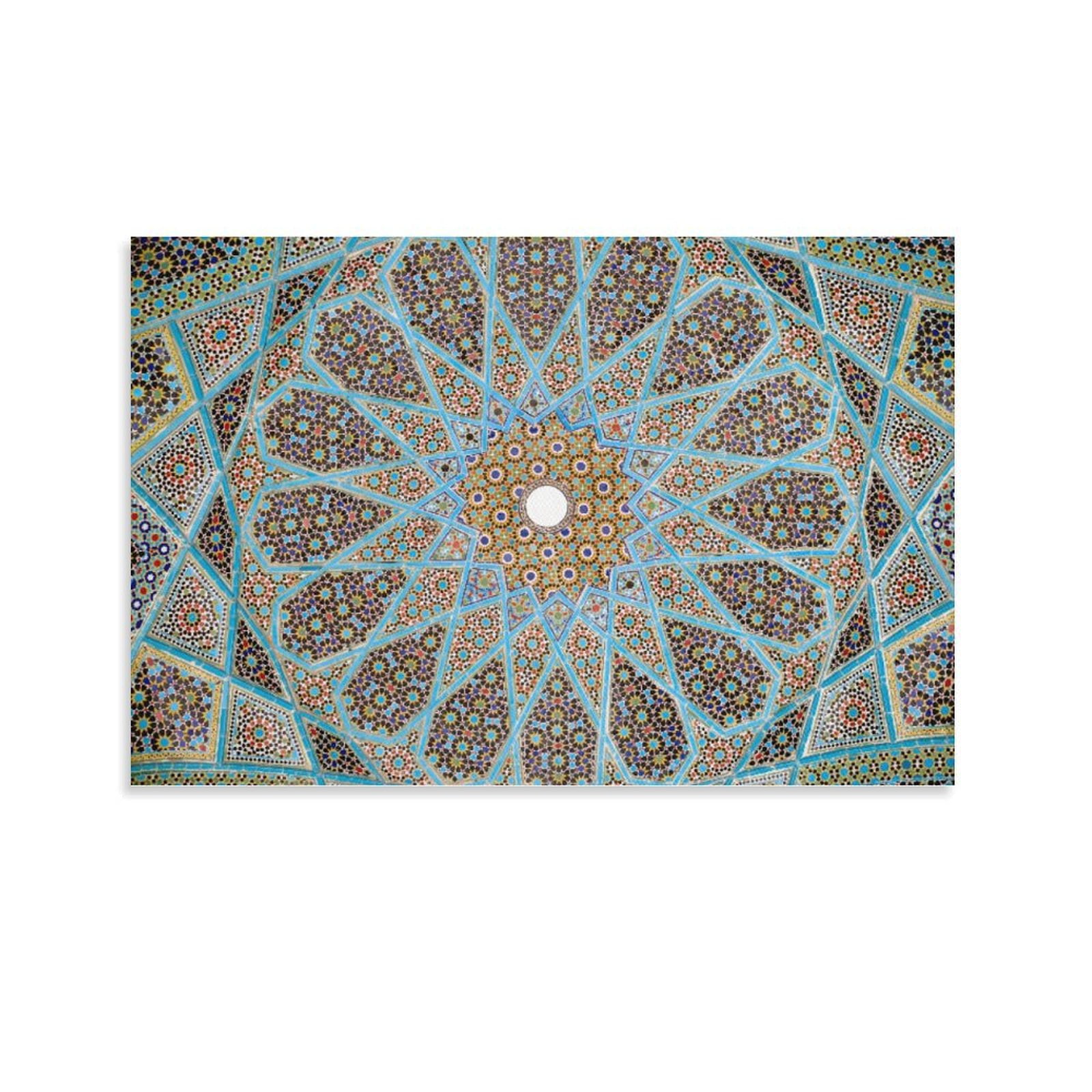 Blue Persian Tiles Poster Decorative Painting Canvas Wall Art Living ...