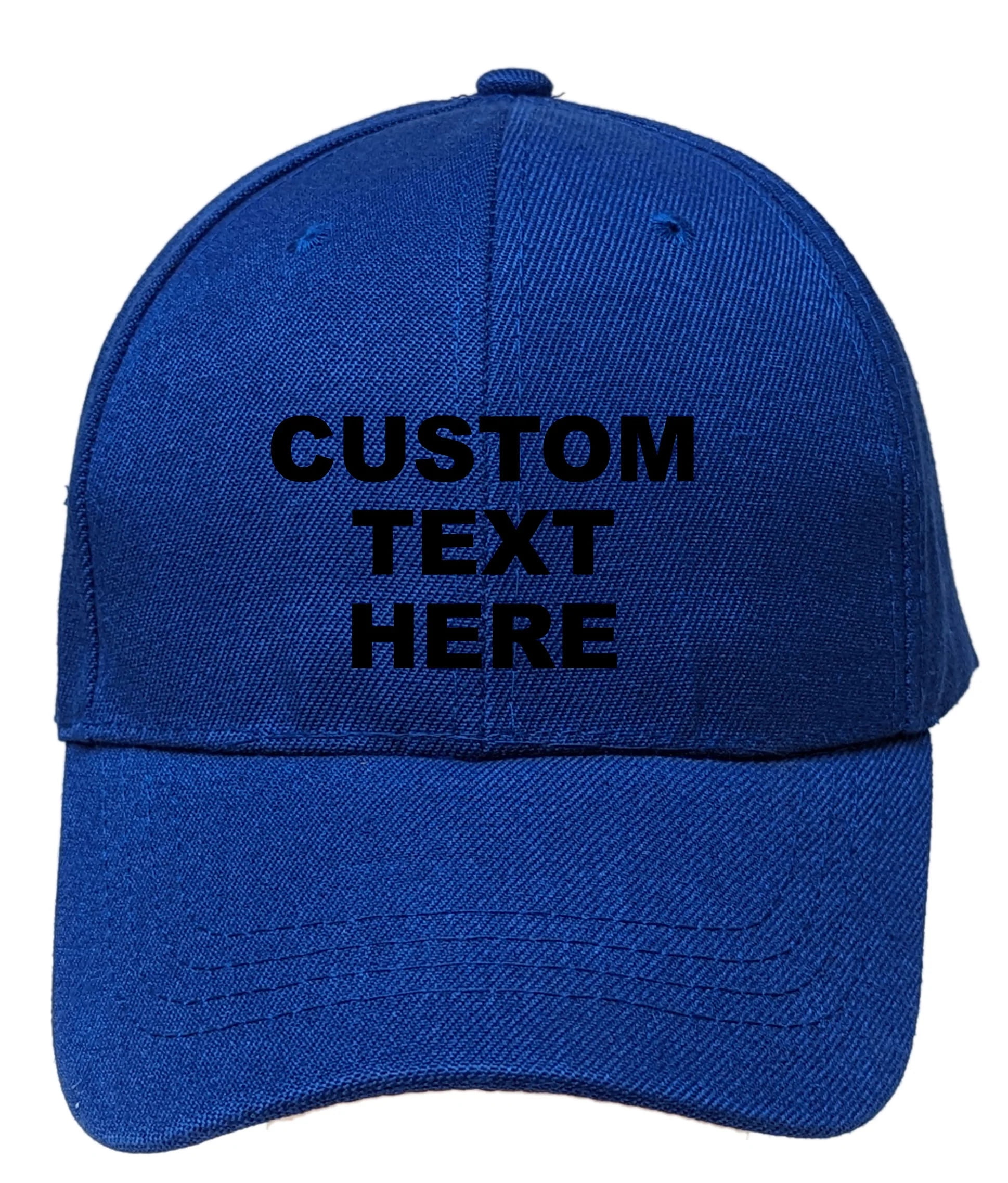 Blue Personalized Text Embroidered Unisex Baseball Cap, Adjustable Hat ...