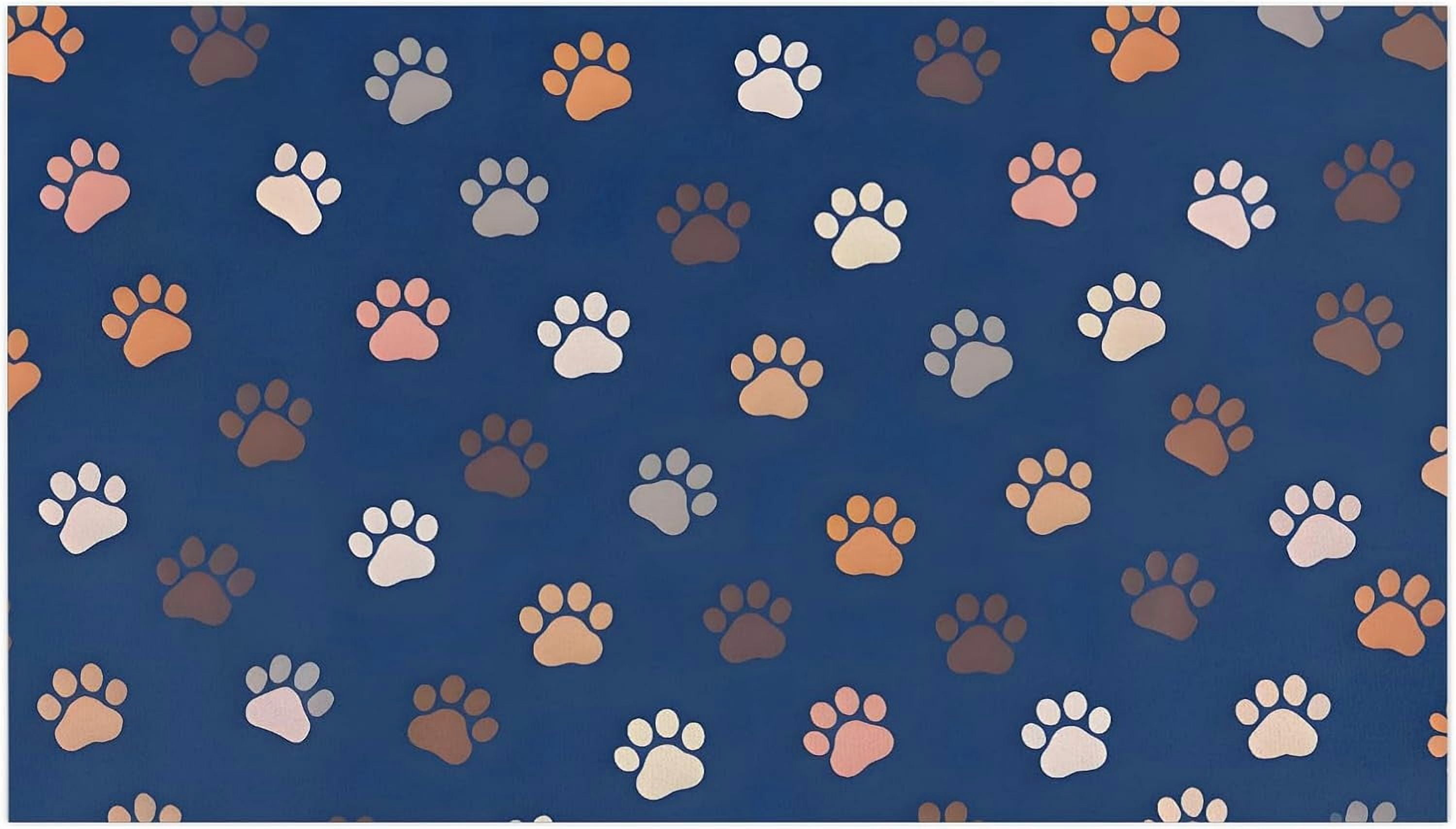 Blue Pet Fooding Mat - Absorbent Dog Cat Feeding Mat for Food and Water ...