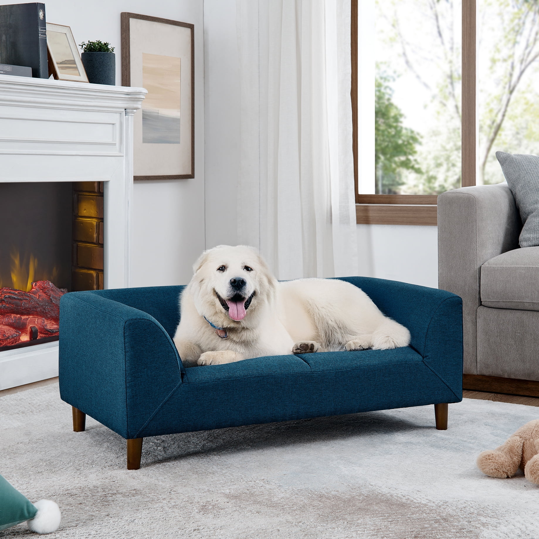 Blue Pet For Medium To Large Dogs, Modern Look With & , Cushy And ...