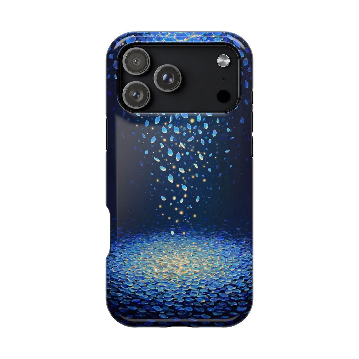 Blue Petal Downpour Blossom Elegant Flowers Waterfall Art Case form ...
