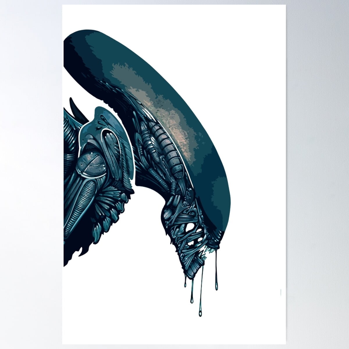 Blue Phase Xenomorph Poster Wall Art, Modern Wall Decor For Living Room ...