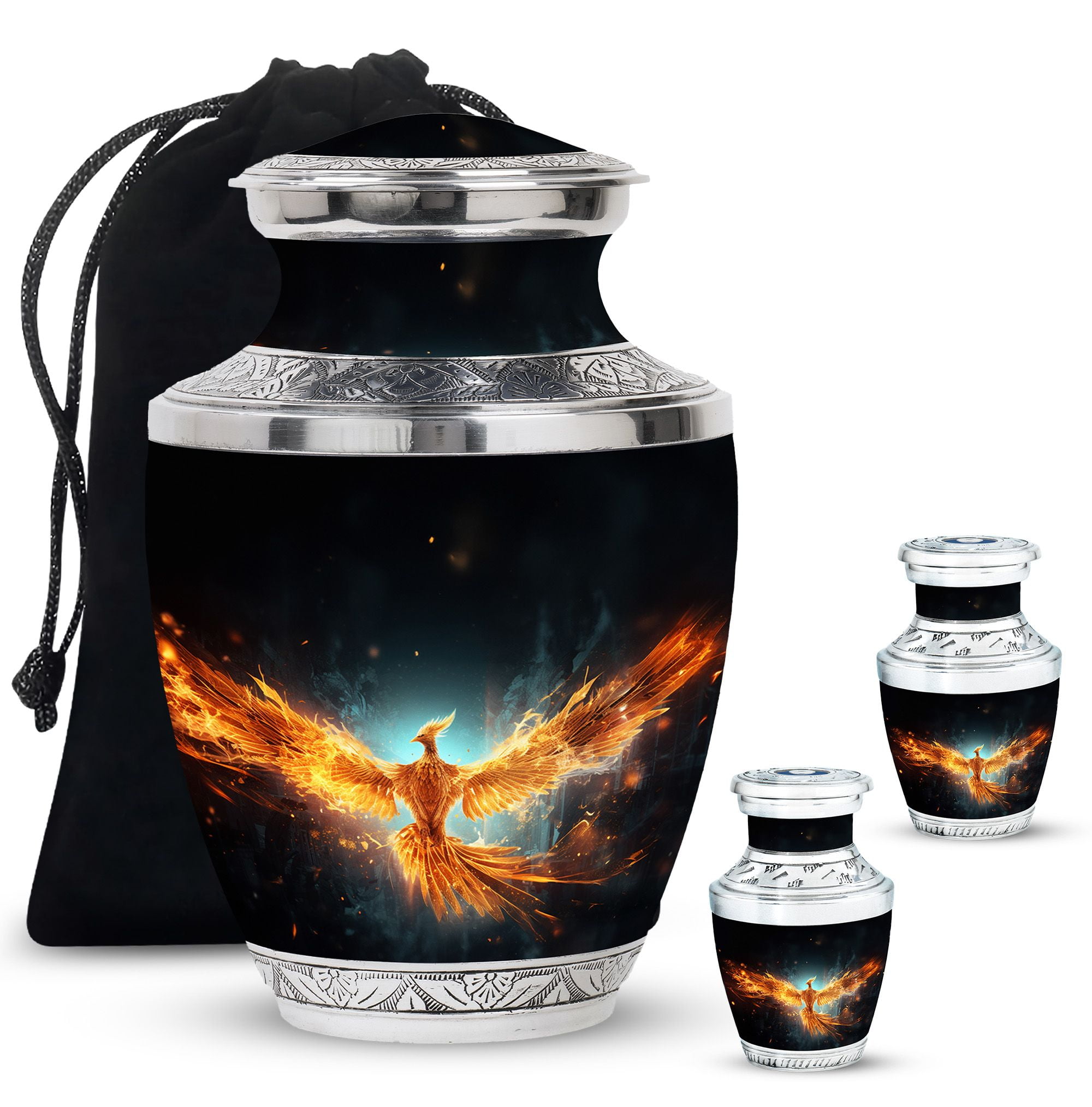 Blue Phoenix Handmade Small Cremains Urns For Ashes Adult Male ...