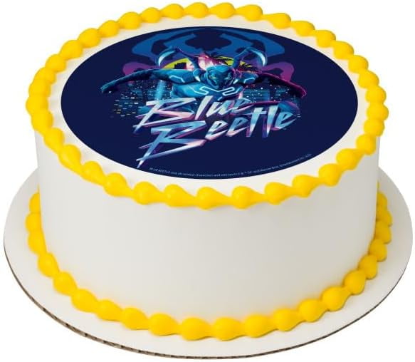 Blue PhotoCake Edible Cake Topper Icing Image for 8 inch round cake or ...