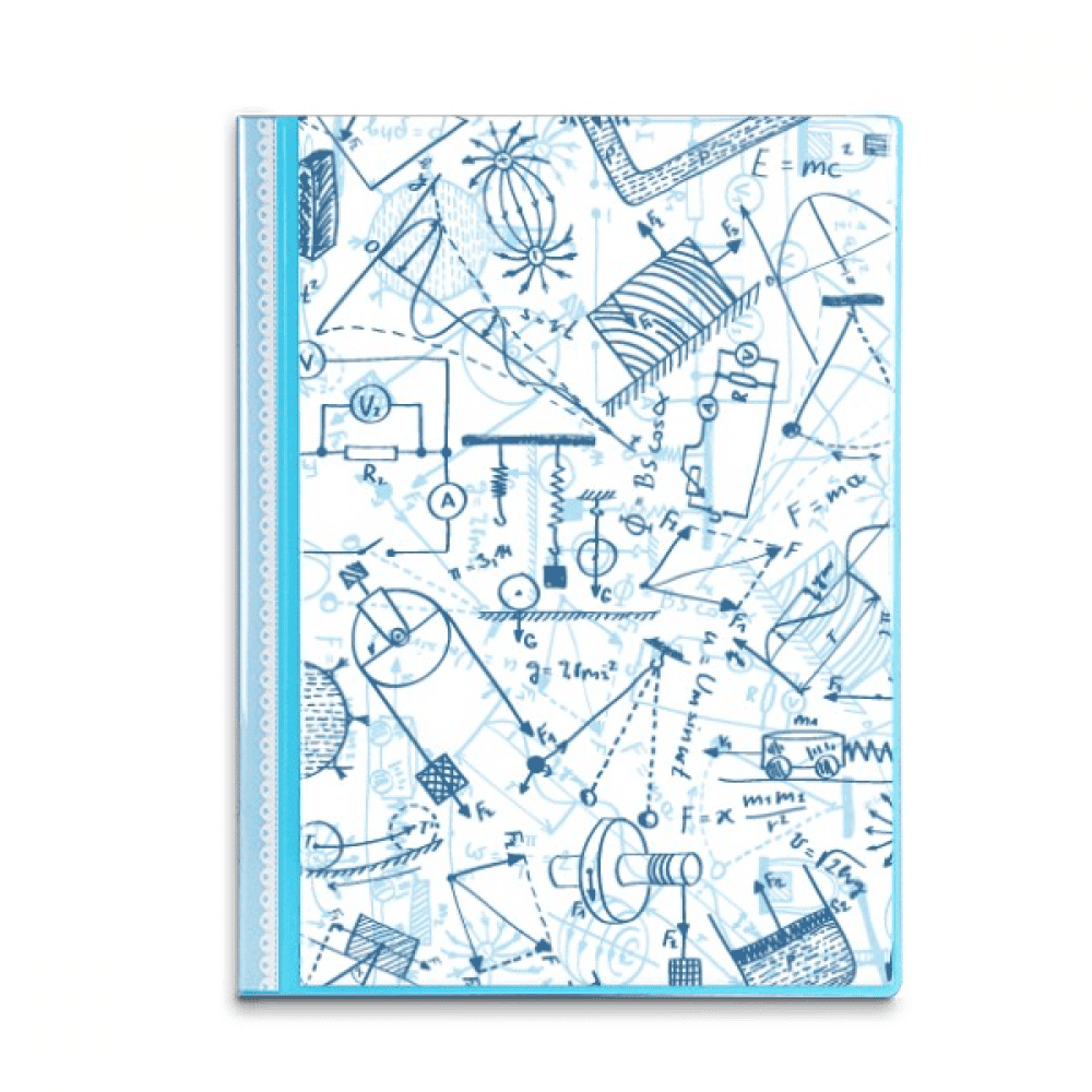 Blue Physical Electromagnetic Mechanics Chart Book Sheet Protectors ...