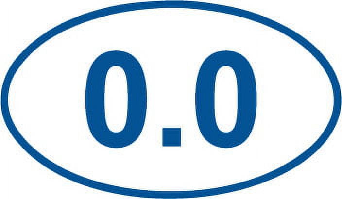 Blue Picniva 0.0 Sticker No Running Don't Run Funny Marathon Bumper ...