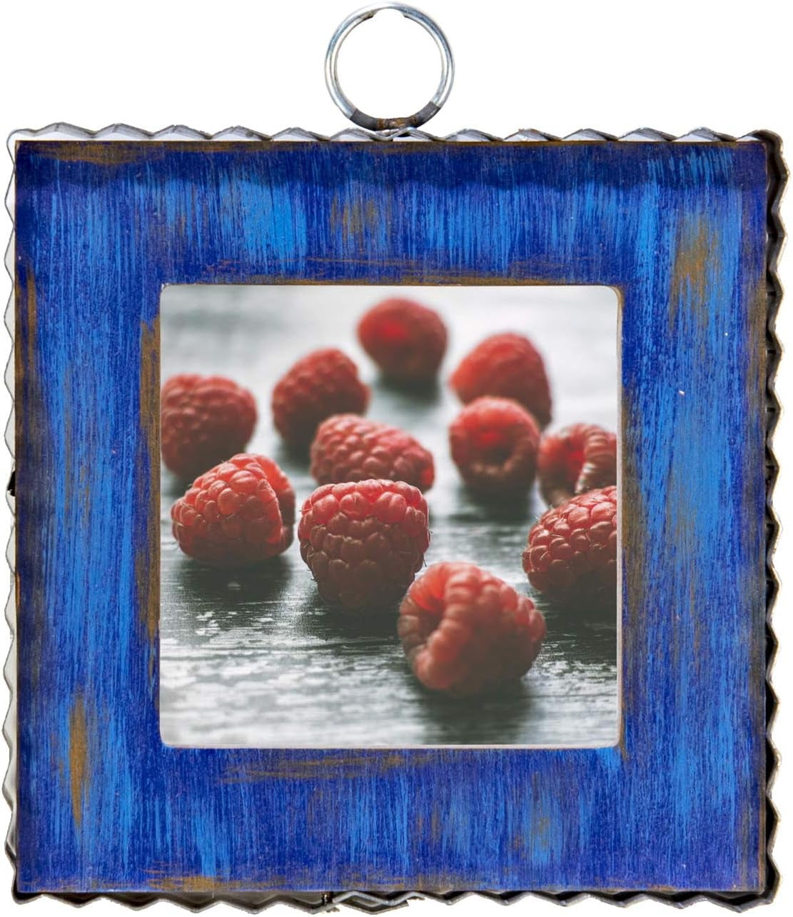 Blue Pie Crust Photo Frame Metal & Wood - Walmart.com
