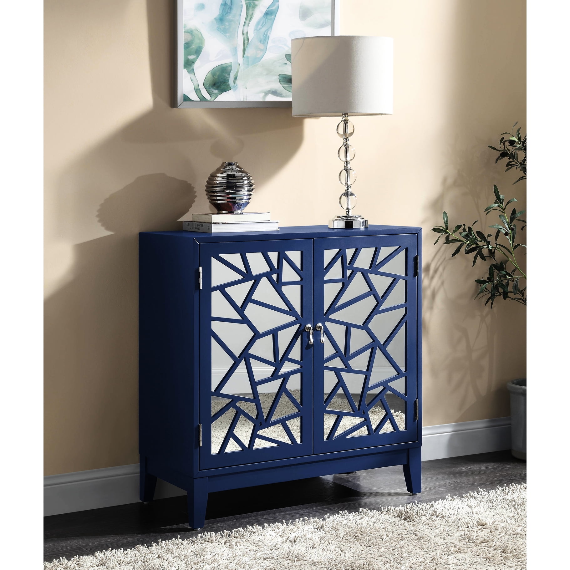 Blue Pine Wood Console - In Offices, Provides a Neat Storage Solution ...
