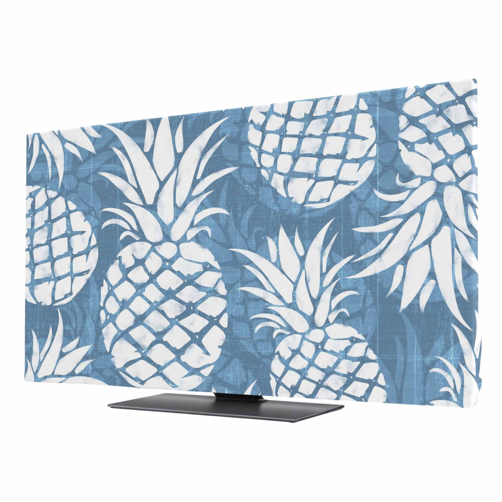 Blue Pineapple TV Cover for 55 Inch Screen, Stretch Fabric Dustproof TV ...