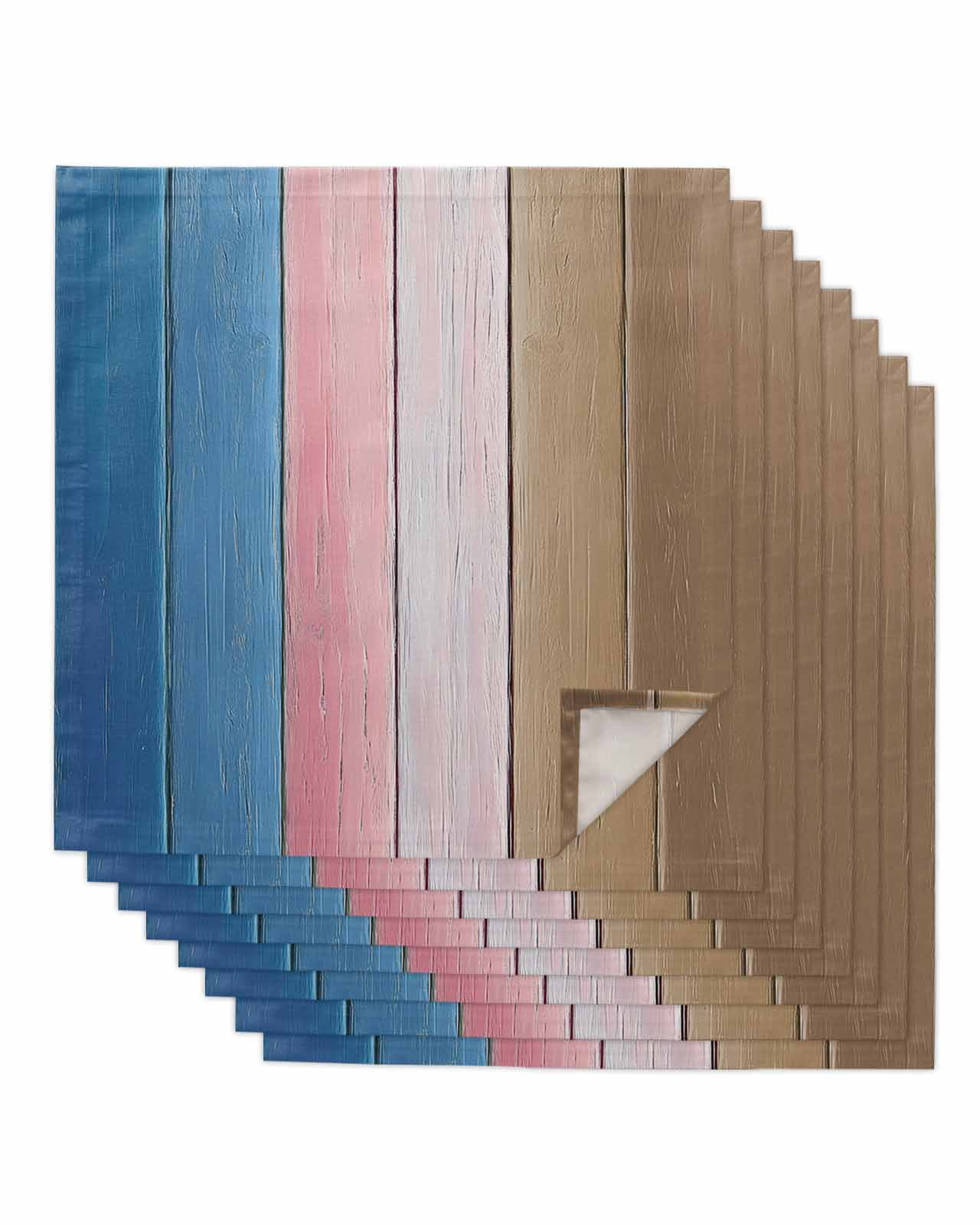 Blue Pink Brown Ombre Cloth Napkins Set of 8 Reusable Dinner Napkins ...