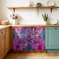 Blue Pink Butterflies Cabinet Curtains 10" W x 11" L Purple Navy Smoky ...