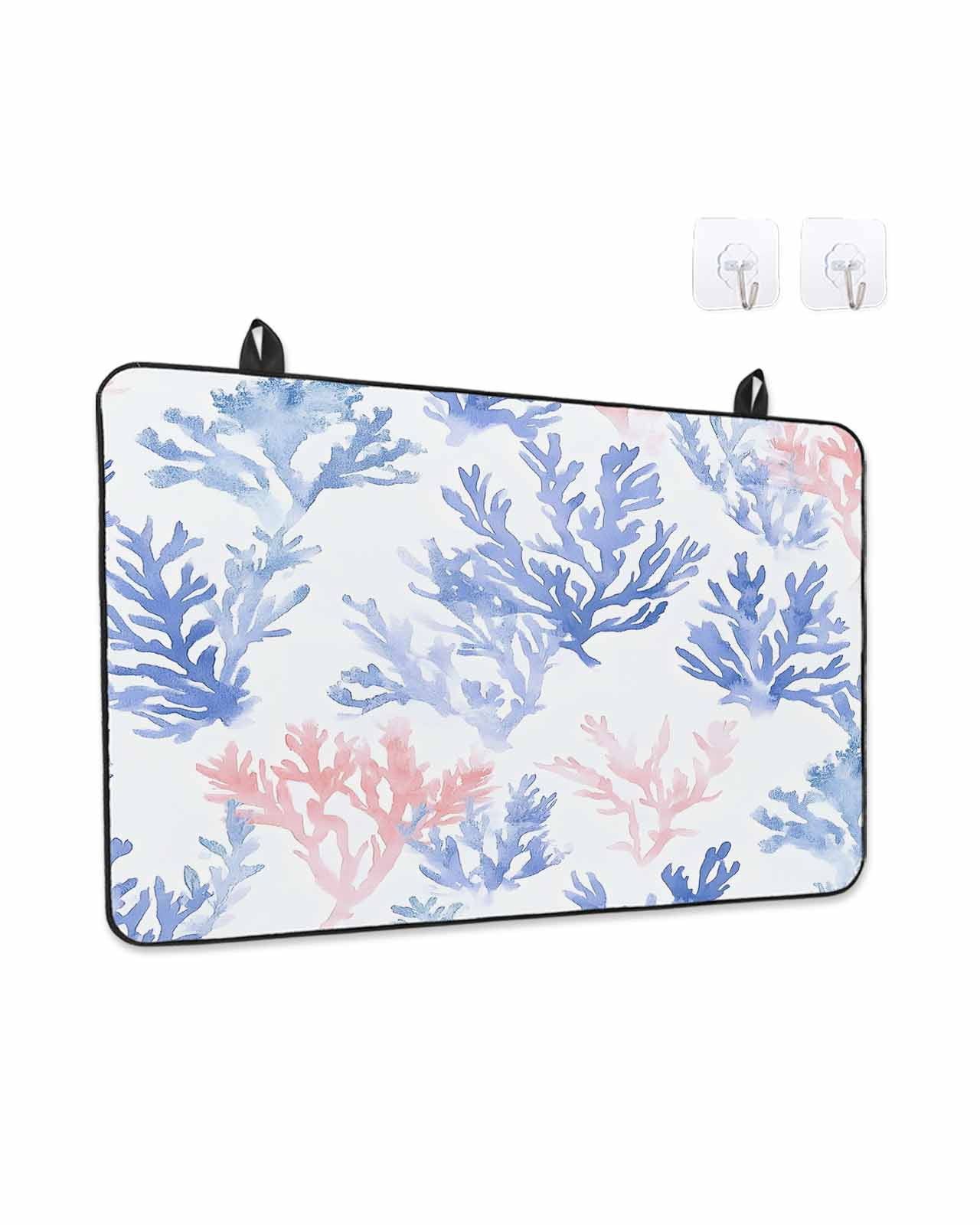 Blue Pink Coral Stove Top Covers for Electric Stove, Kitchen Glass ...