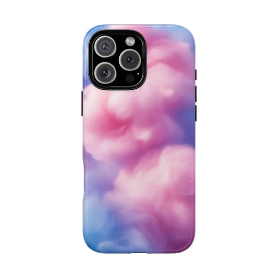 Blue Pink Cotton Candy Clouds Dream Phone Case for iPhone 17 to 11 Pro ...