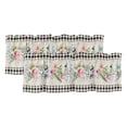 Blue Pink Floral 2 Panels Kitchen Valance, Spring Summer Botanical ...