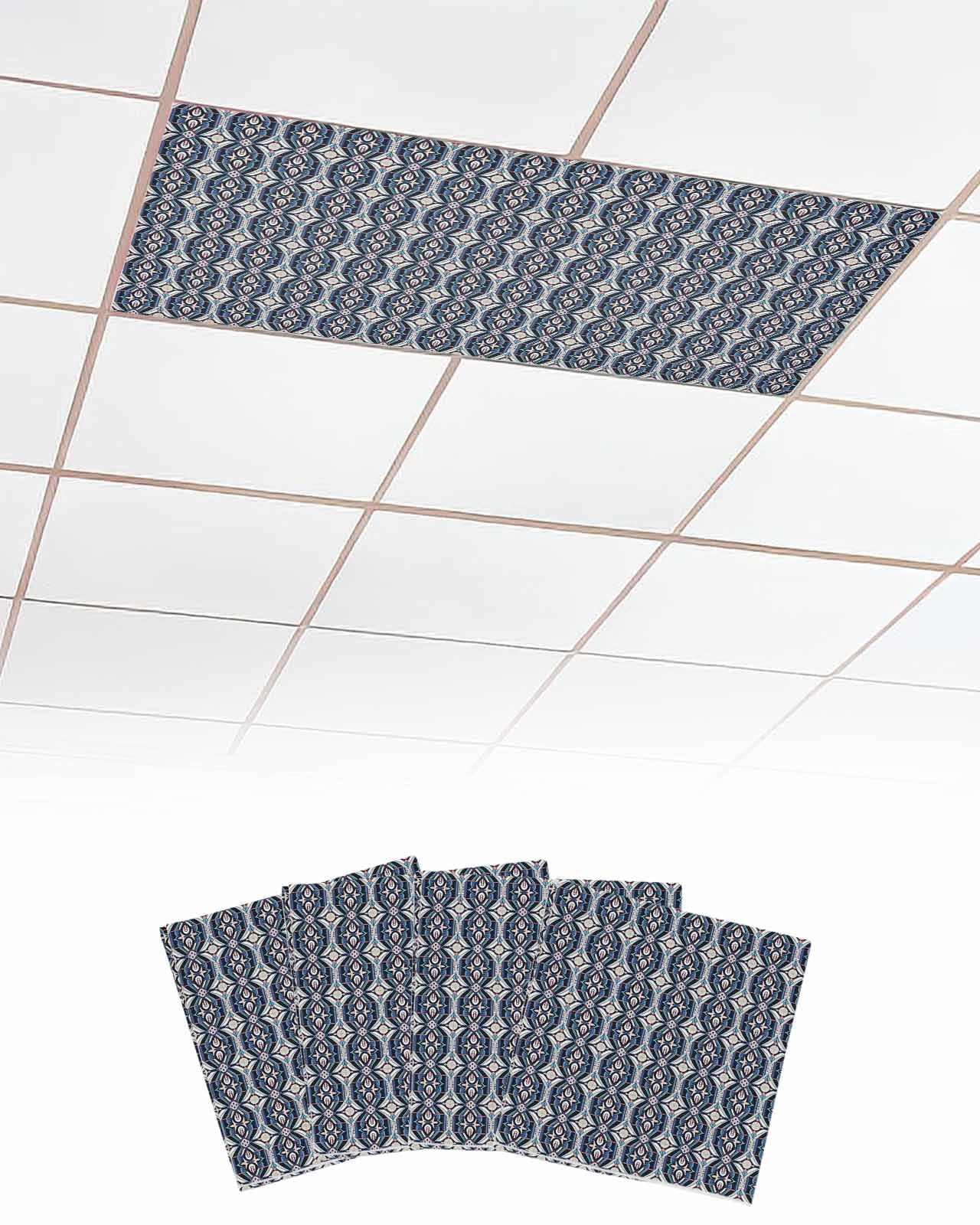 Blue Pink Geometric Fluorescent Light Covers for Ceiling Lights 4x2 ...