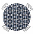 Blue Pink Geometric Round Tablecloth for 45-54 Inch Tables,Fitted Table ...