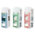 Blue / Pink / Green 360° Rotation Bookshelf 4-Tier Bookcase Storage ...