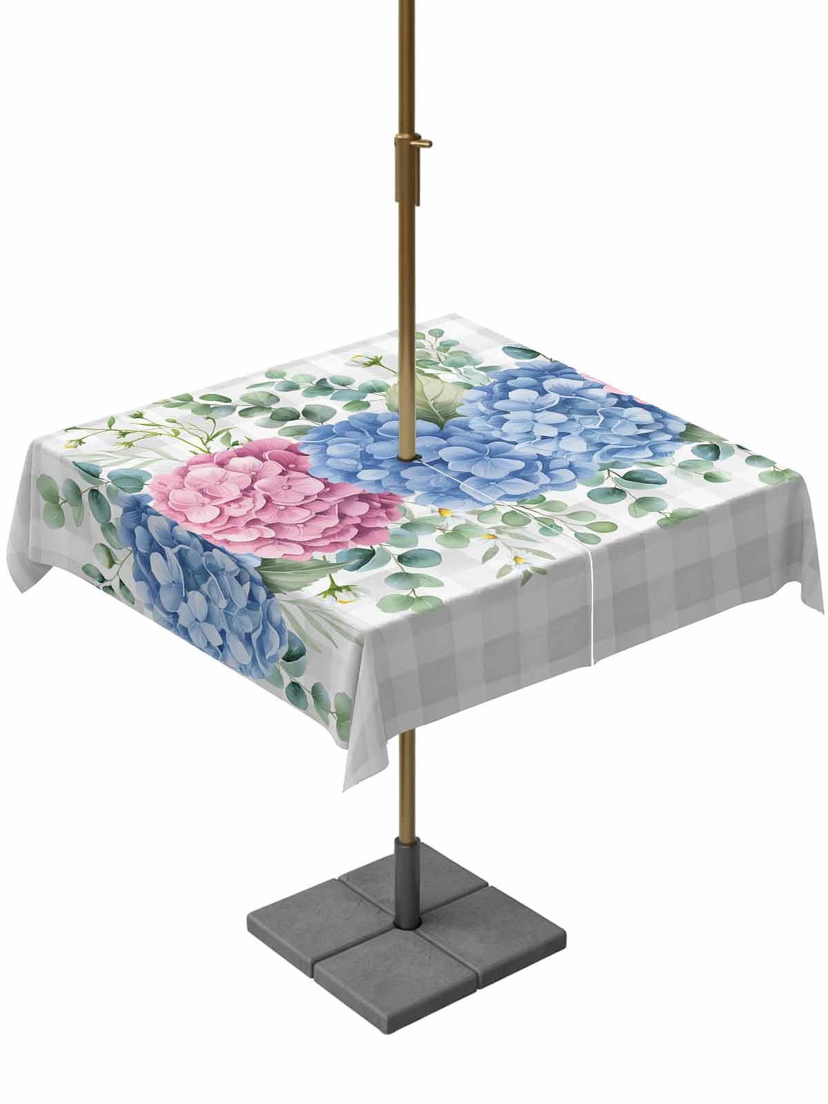 Blue Pink Hydrangea Table Cloth Rectangle Outdoor Tablecloth ...