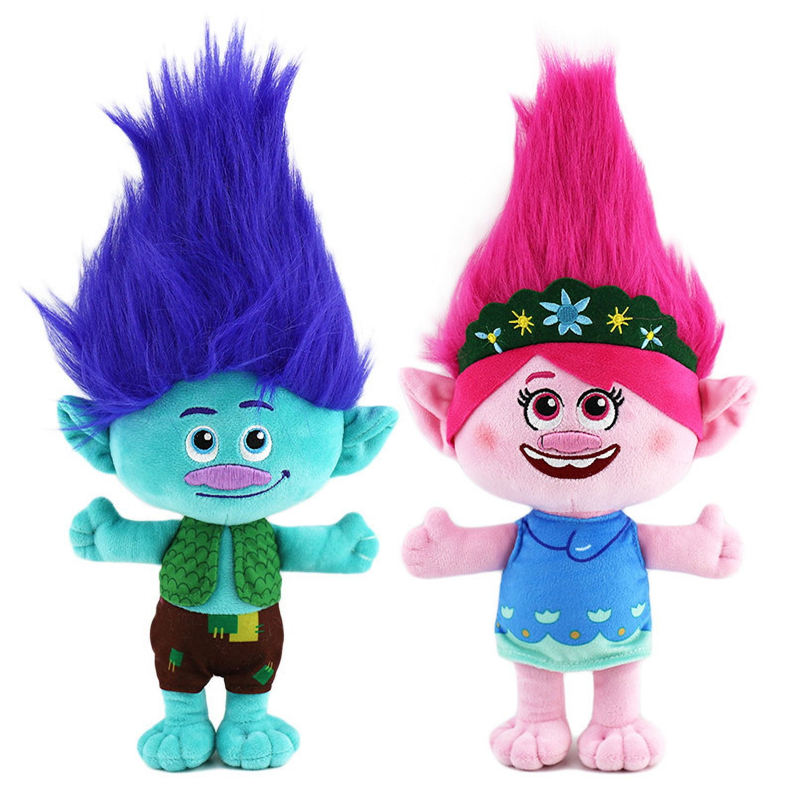 Blue/Pink Magic Hair Plush,Cute Cartoon Troll Friendship Stuffed Animal ...