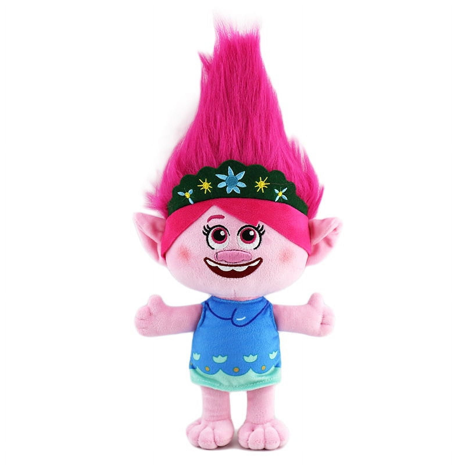 Blue/Pink Magic Hair Plush,Cute Cartoon Troll Friendship Stuffed Animal ...