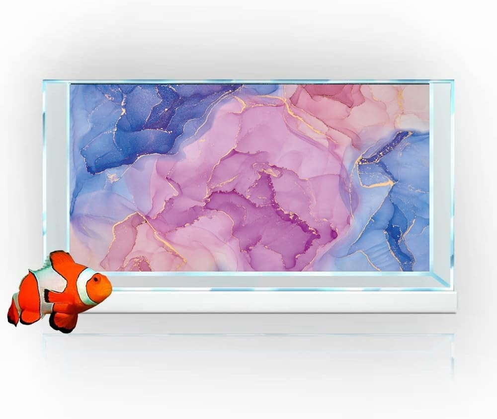 Blue Pink Marble Aquarium Background, Art Abstract Pink Gold Line ...