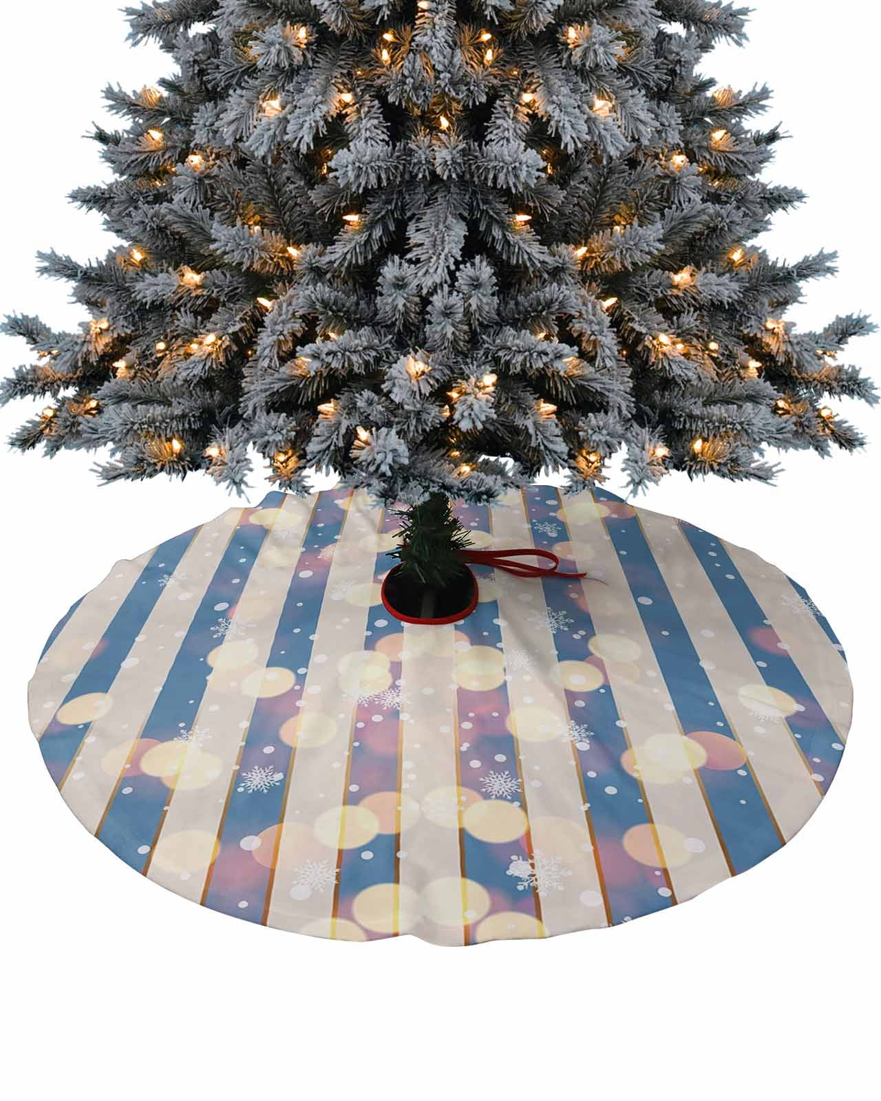 Blue Pink Ombre Christmas Tree Skirt 36 Inches Large Christmas Skirt ...