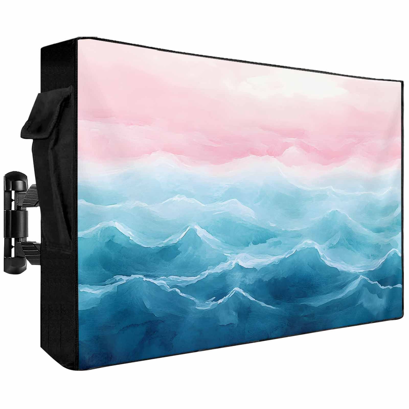 Blue Pink Ombre Outdoor TV Cover 60 to 65 inch Abstract Coastal Ocean ...
