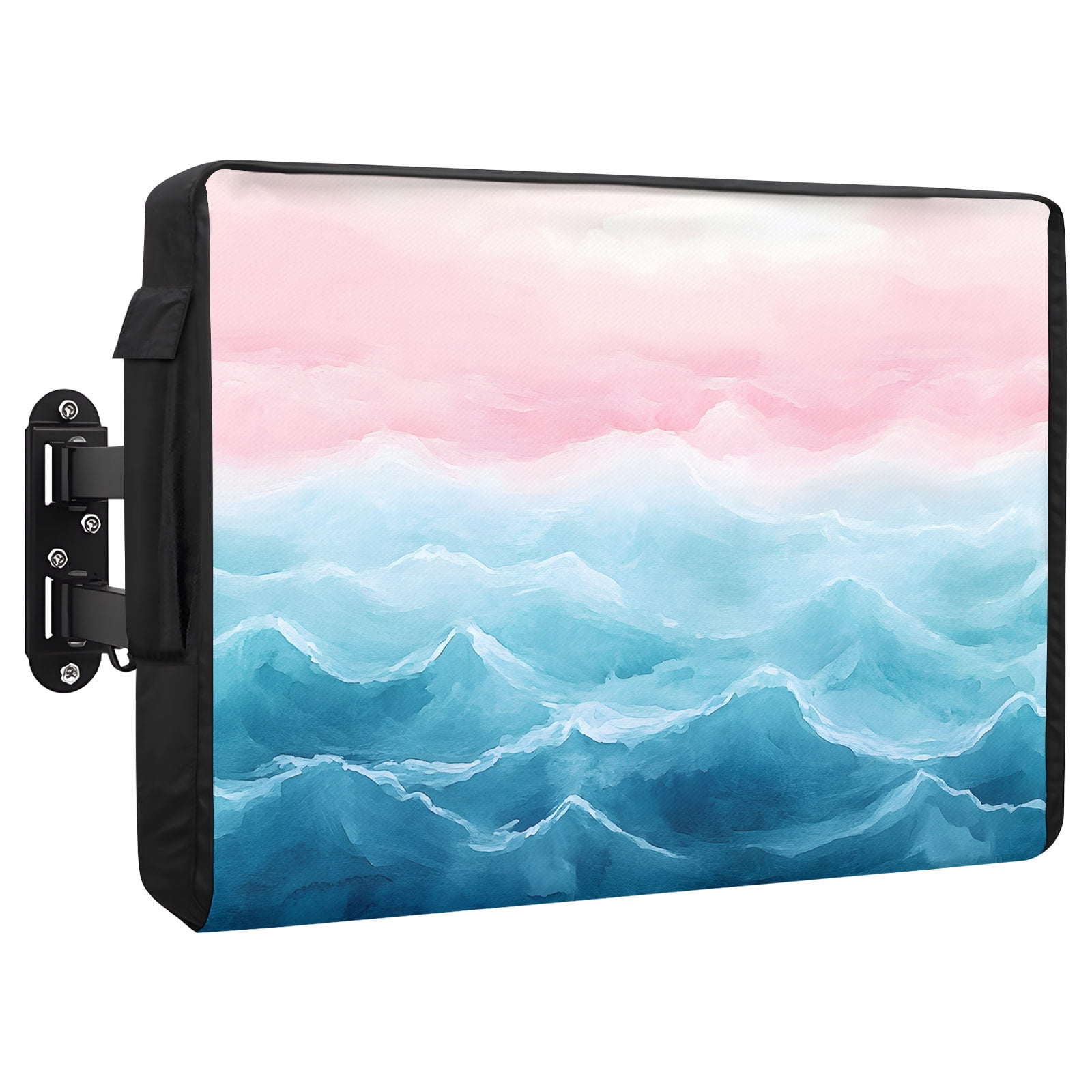 Blue Pink Ombre Outdoor TV Cover 70 to 75 Inch Abstract Coastal Ocean ...