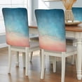 Blue Pink Ombre Sky Chair Back Covers, Modern Sunset Glow Bird ...