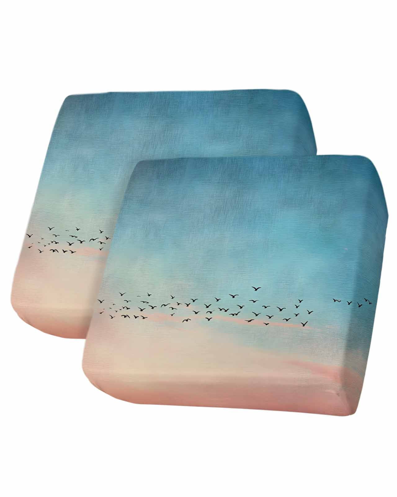 Blue Pink Ombre Sky Sofa Couch Cushion Covers Washable, Removable ...