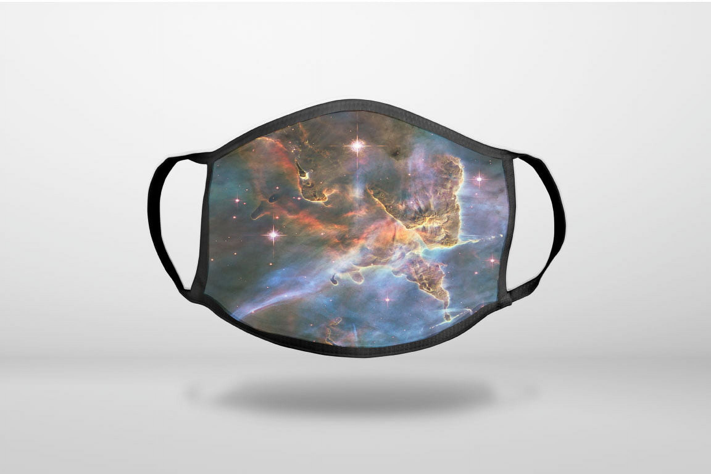 Blue Pink Orange Carina Nebula - 3-Ply Reusable Soft Cloth Face ...