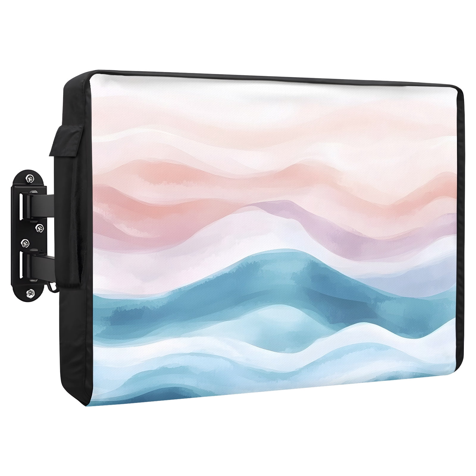 Blue Pink Outdoor TV Cover 52 to 55 Inch Ombre Sea Wave Abstract ...