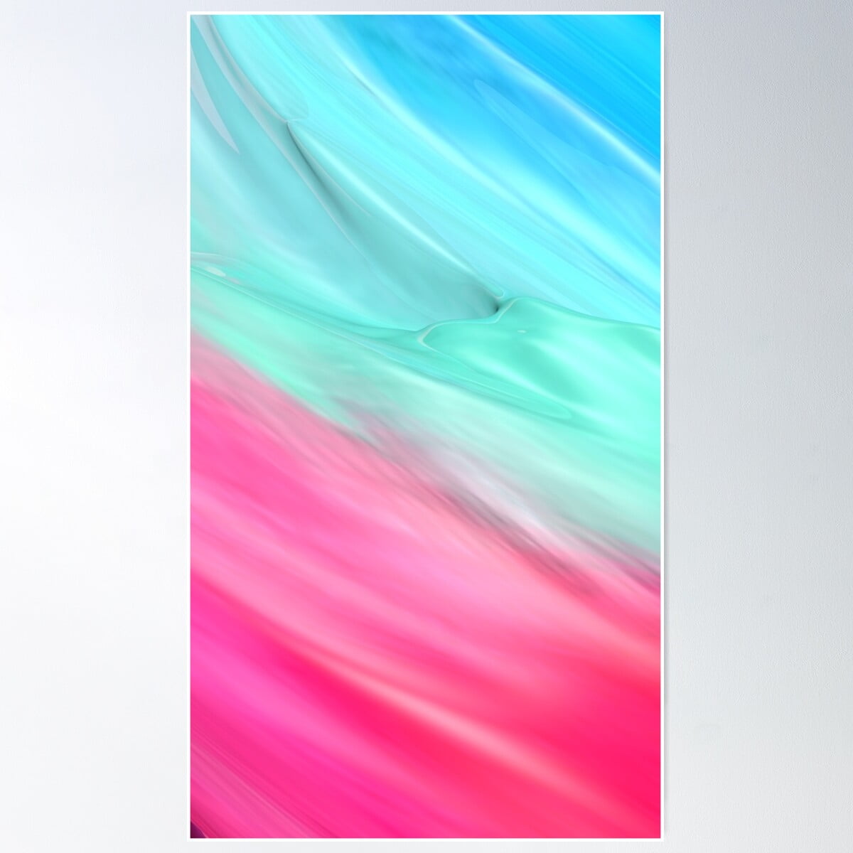 Blue Pink Poster Wall Art, Modern Wall Decor For Living Room Bedroom ...