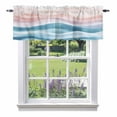 Blue Pink Valances for Windows, Ombre Sea Wave Abstract Watercolor ...
