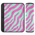 Blue Pink Zebra Pattern Car Seat Belt Covers 2 Pack Soft Flannel Padded ...