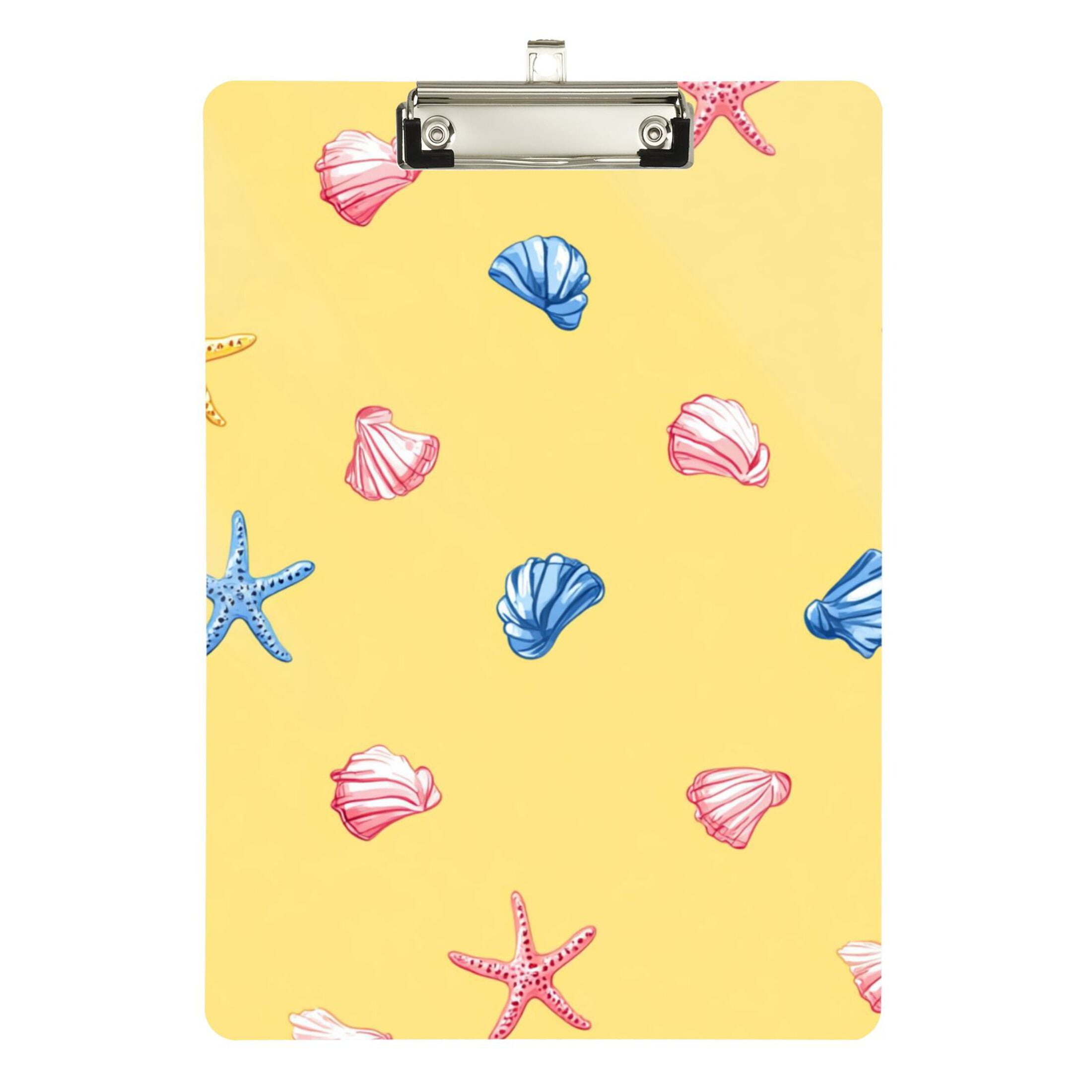 Blue Pinkish Seashells Starfish Acrylic Clipboard Drawing Board ...