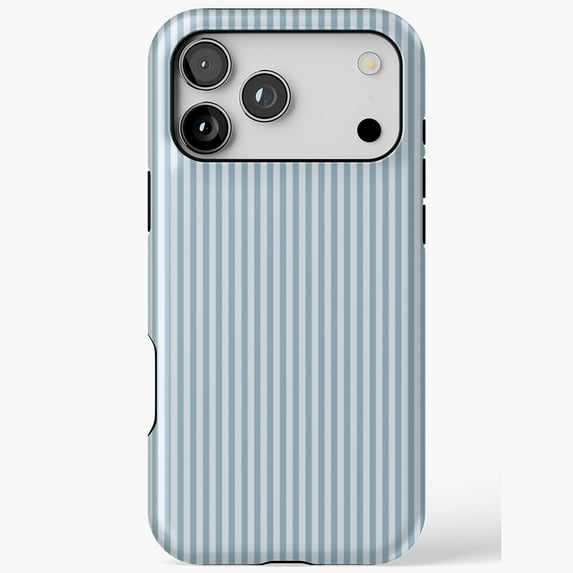 Blue Pinstripe Classic Pattern Design iPhone Case 17 16 15 14 13 12 11 ...