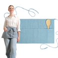 Blue Pinstriped Home Chef Waist Apron, Fabric Cooking & Baking Apron ...