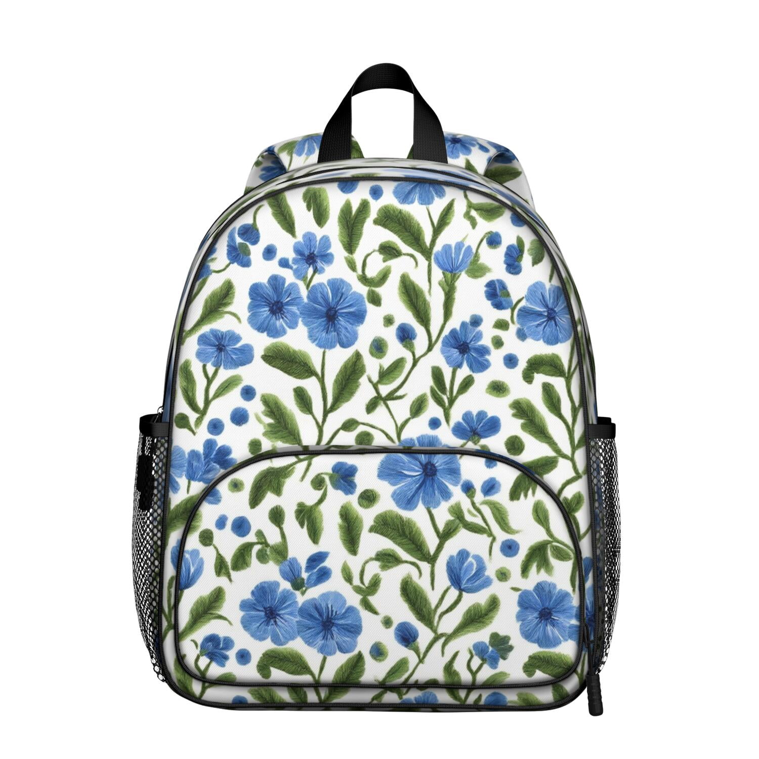 Blue Pioneer Flower Backpack Backpack for School,Cute School Bag ...
