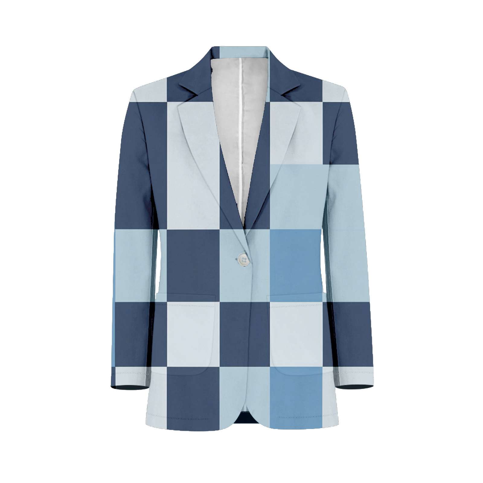 Blue Pixel Art Print Mens Suits Shawl Collar Slim Fit Suit Mens Groom ...