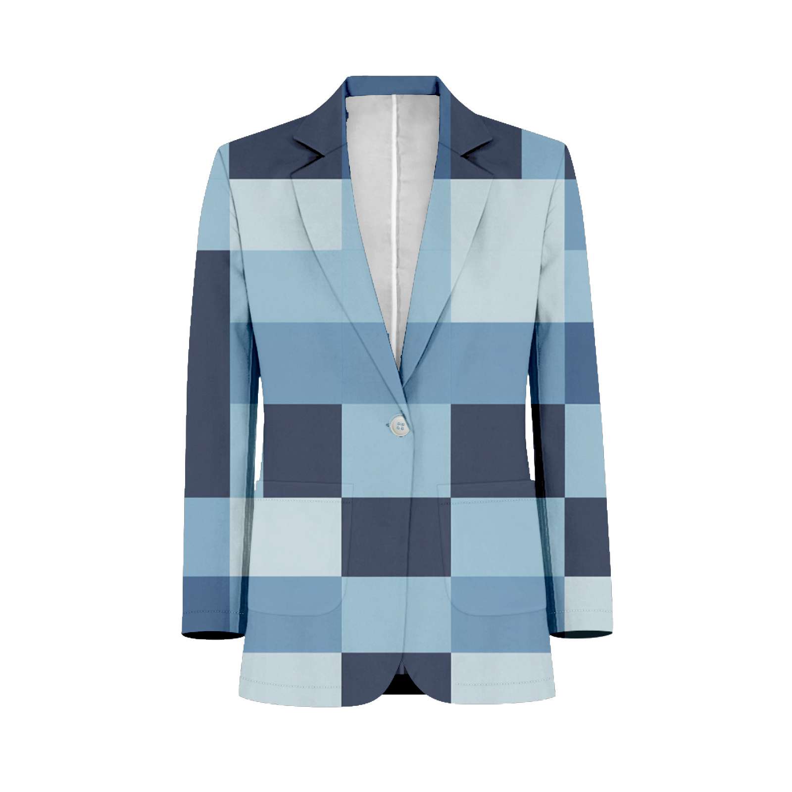 Blue Pixel Art Print Mens Suits Shawl Collar Slim Fit Suit Mens Groom ...