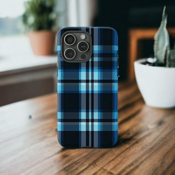 Blue Plaid Argyle Print Trendy Pattern Phone Case for 17 16 15 14 13 12 ...