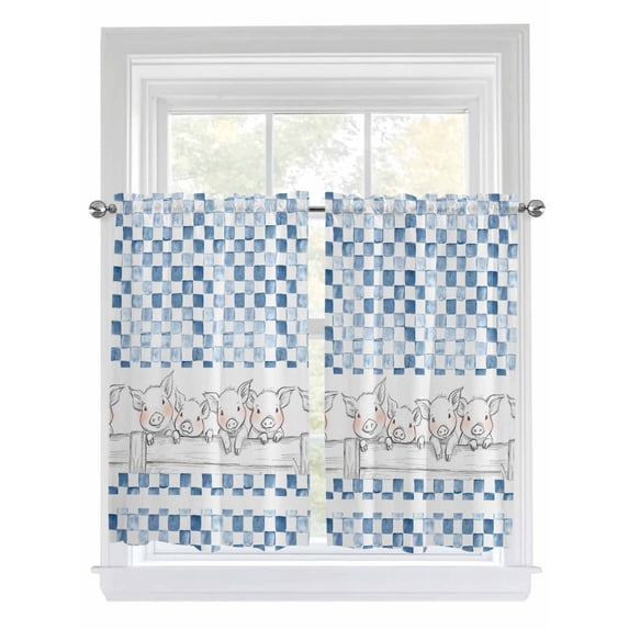 Farmhouse Bathroom Window Curtains