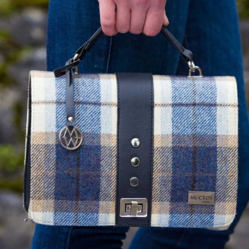 Blue Plaid Fiona Handbag For Women Made By Mucros Weavers - Walmart.com